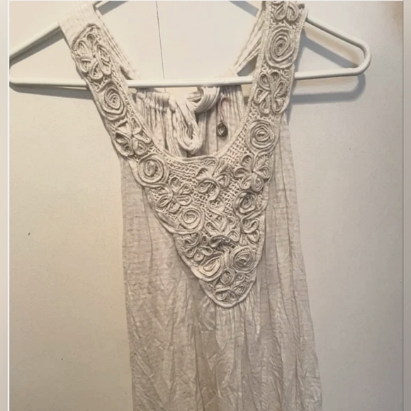 Robin K | Tops | Robin K Vintage Tank Top Silverwhite Striped Floral ...